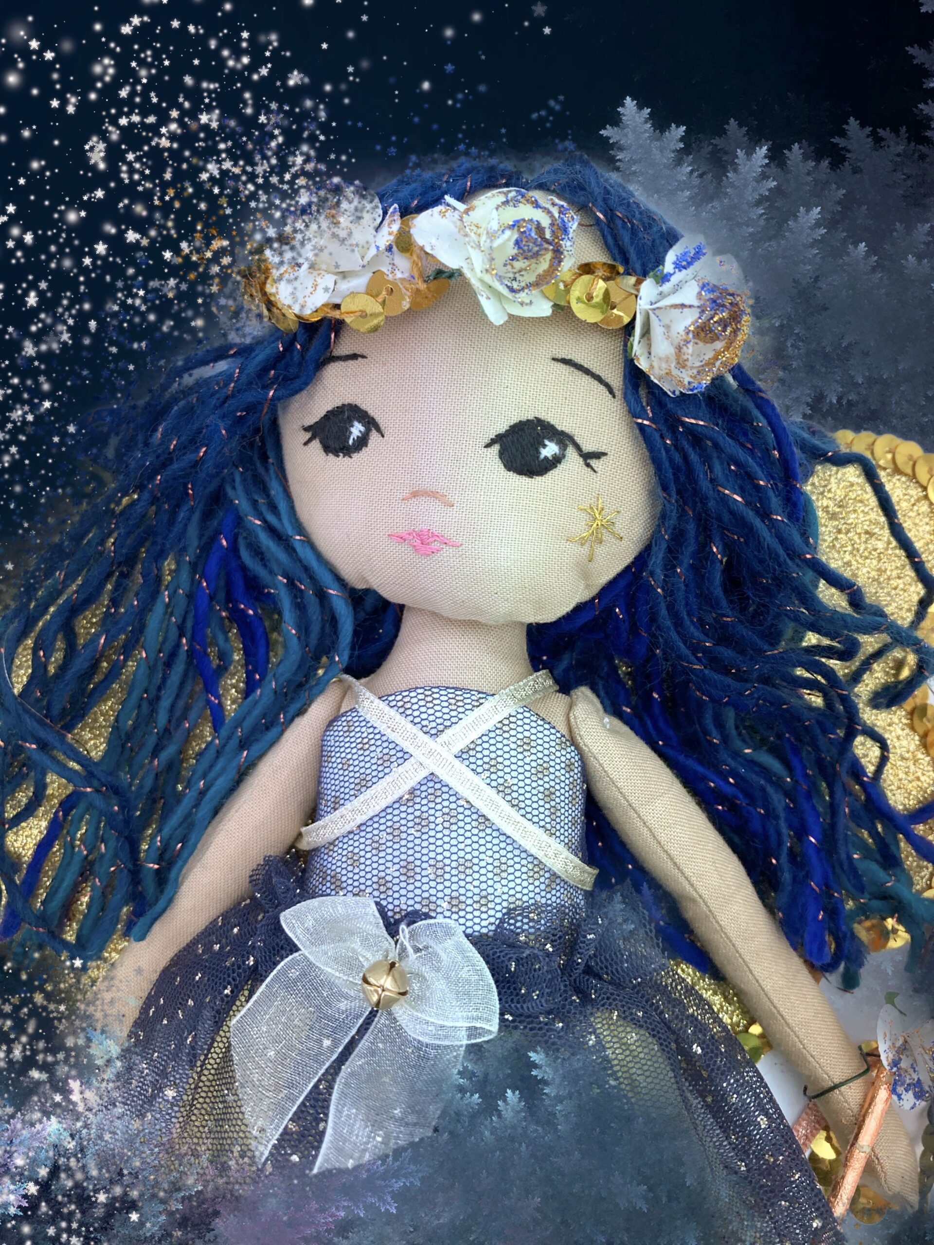How to make a super sparkly Christmas Tree Fairy doll - Galaxia Dolls