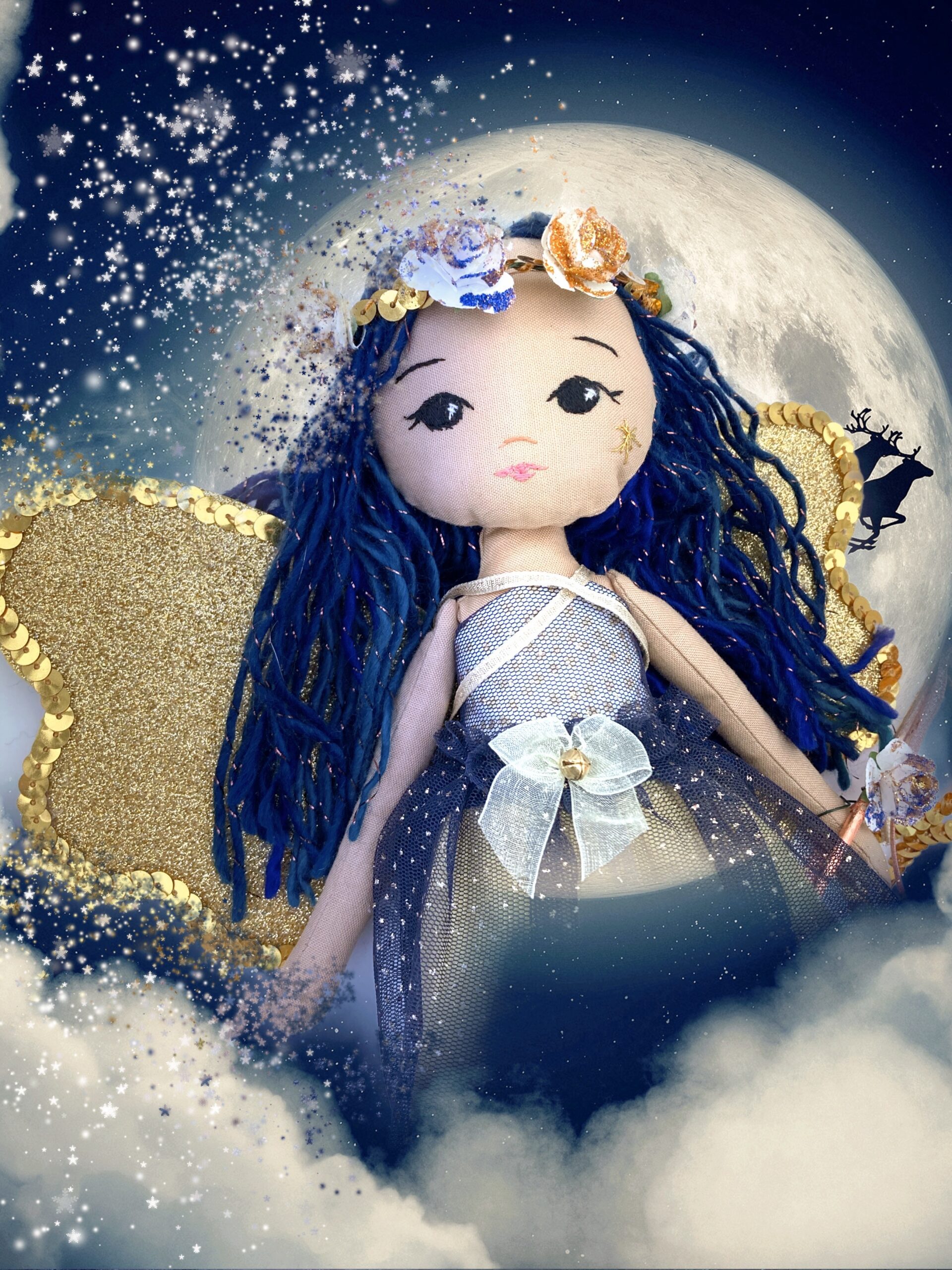 How to make a super sparkly Christmas Tree Fairy doll - Galaxia Dolls